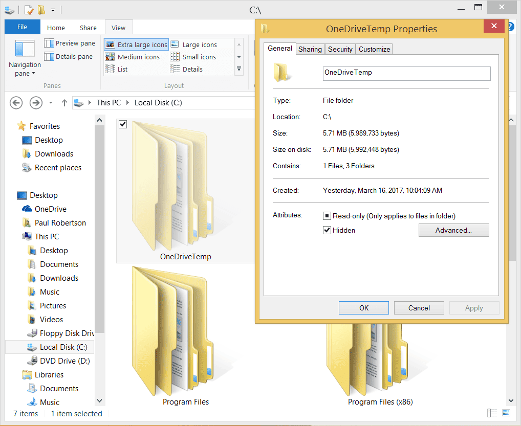 Hidden System Folders Certblaster